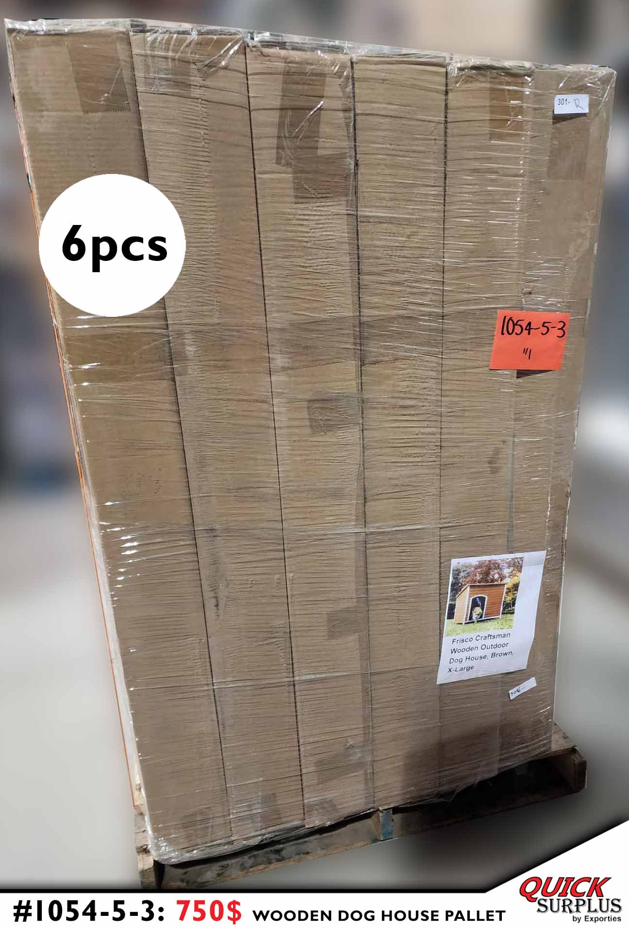 PET FRISCO CRAFTSMAN WOODEN DOG HOUSE BROWN - LOT-1054-5-3 – Quick Surplus